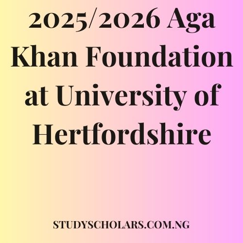 2025/2026 Aga Khan Foundation Scholarship for International Student ...