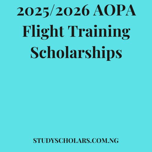 2025/2026 AOPA Flight Training Scholarships - Study Scholars