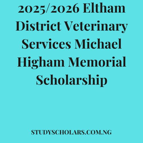 2025/2026 Eltham District Veterinary Services Michael Higham Memorial ...