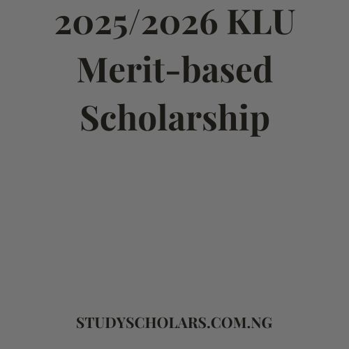 2025/2026 KLU Merit-based Scholarship - Study Scholars