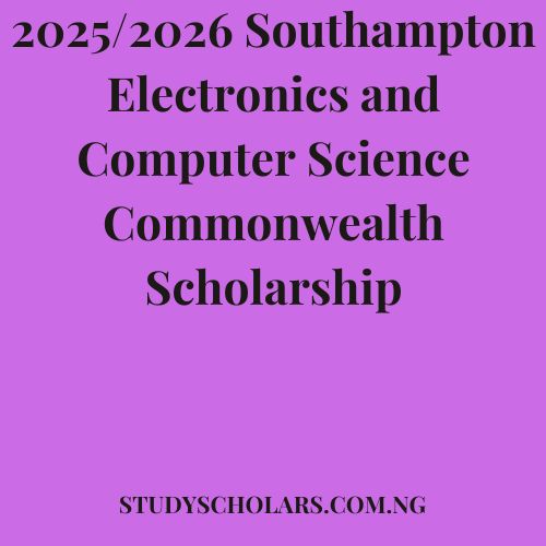2025/2026 Southampton Electronics and Computer Science Commonwealth ...
