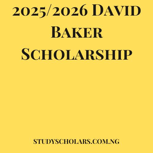 2025/2026 David Baker Scholarship - Study Scholars