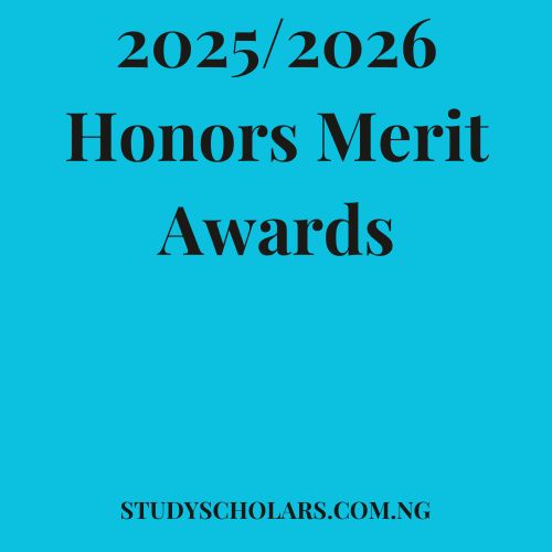2025/2026 Honors Merit Awards - Study Scholars