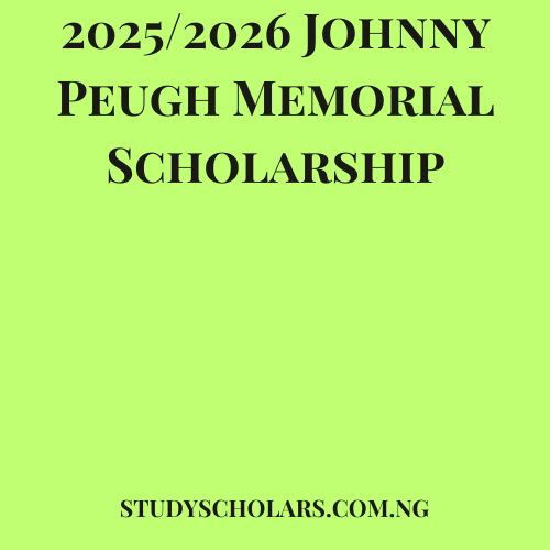2025/2026 Johnny Peugh Memorial Scholarship - Study Scholars