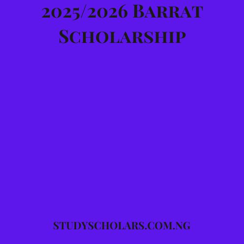 2025/2026 Barrat Scholarship - Study Scholars