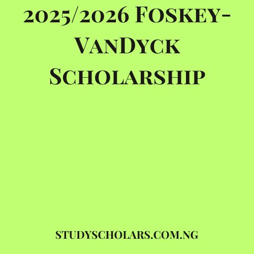 2025/2026 Foskey-VanDyck Scholarship - Study Scholars