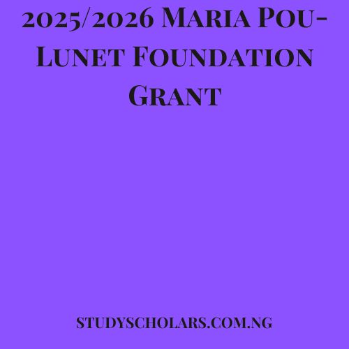 2025/2026 Maria Pou-Lunet Foundation Grant - Study Scholars