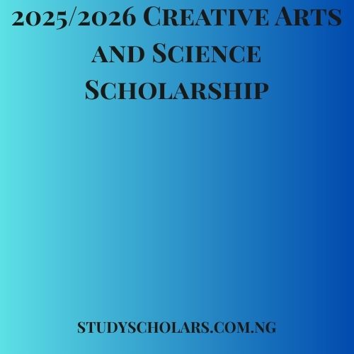 2025/2026 Creative Arts and Science Scholarship - Study Scholars